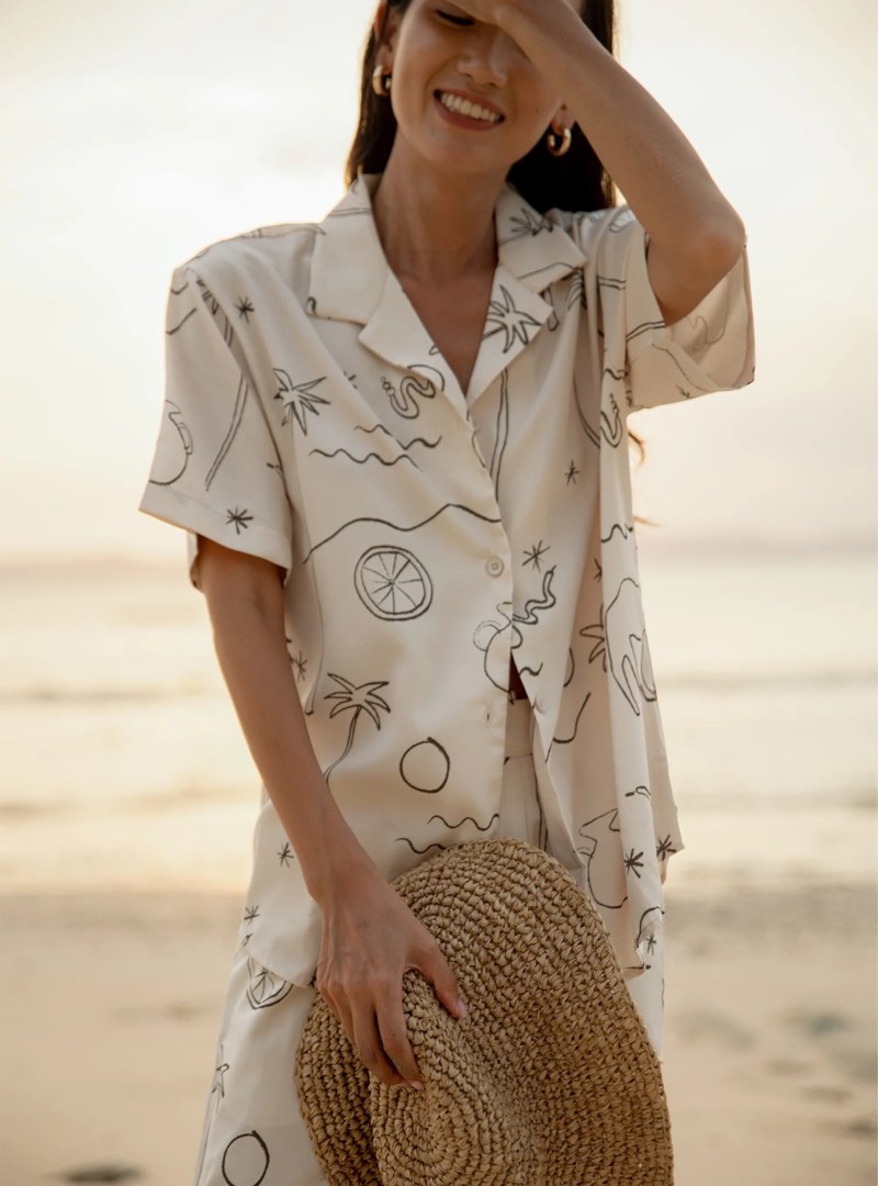 TPB Studio Resort Shirt, Women's Fashion, Tops, Shirts on Carousell