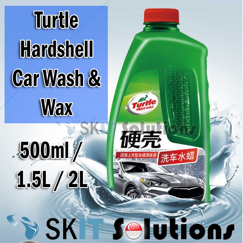 Turtle Hardshell 2IN1 Car Wash & Wax Shampoo 500ML/1.25L/2L High Shine ...