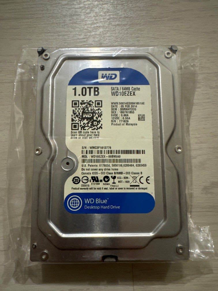 Western Digital Blue 1TB, Computers & Tech, Parts & Accessories, Hard ...