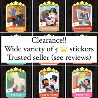 Monopoly Go! 5 Star Sticker (Spot Rebel), Hobbies & Toys, Toys & Games ...
