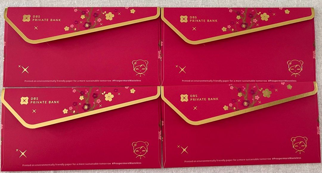 2024 DBS Private Bank red packets ang pows, Hobbies & Toys, Stationery ...