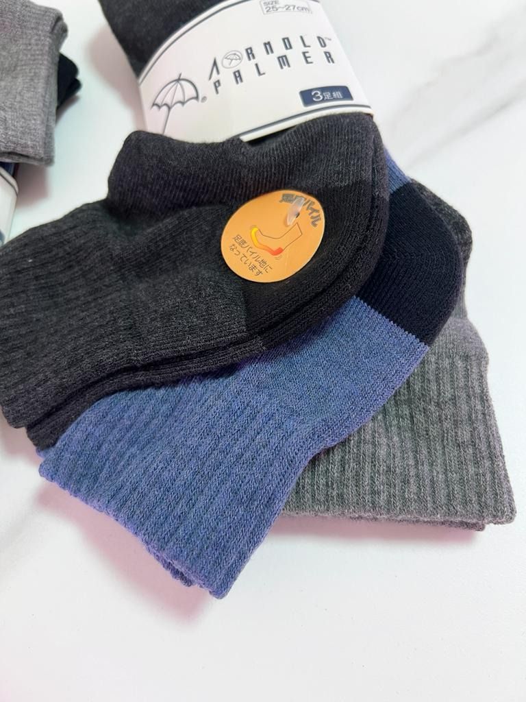 $30/3對 特價現貨日本NAIGAI 厚毛圈襪 - 3 pairs set thick cushioned socks (Size: 25 -27 cm), 男裝, 手錶及配件, 襪 ...