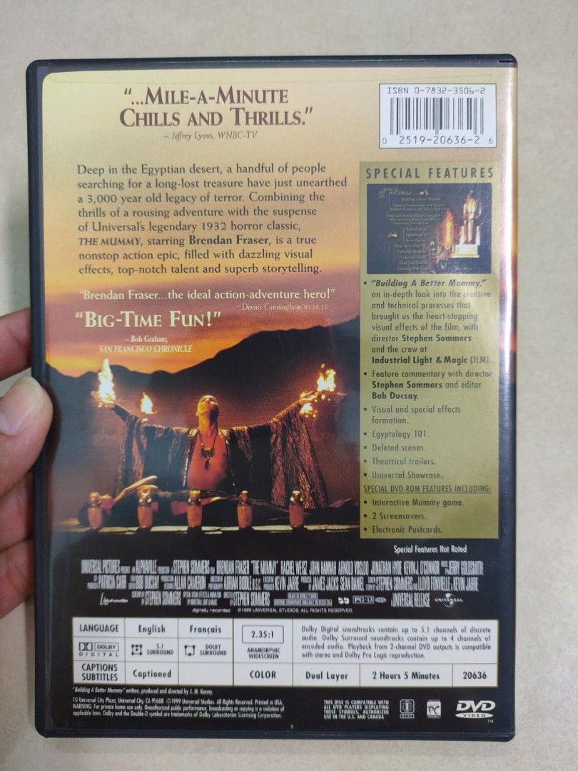 [DVD Movie] The Mummy (Classics / Horror / Brendan Fraser / Rachel ...