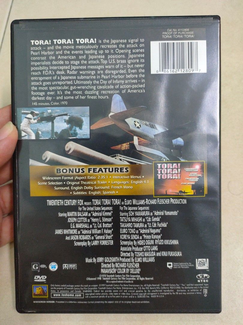 [DVD Movie] Tora! Tora! Tora! (Classics / Pearl Harbor / Martin Balsam / Joseph Cotten), Hobbies ...