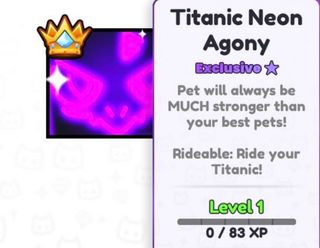 Titanic Nightmare Cat | Roblox Pet Simulator 99 (PS99), Video Gaming ...