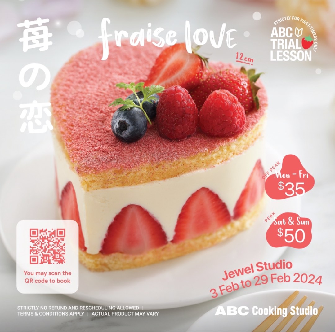 ABC Studio Trial Class (Fraise Love, Matcha), Food & Drinks, Homemade ...
