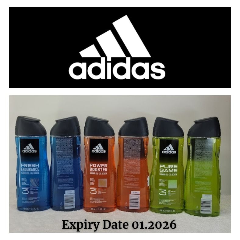 Adidas Exclusive 400ml Body Wash Set x Made In Poland x Expiry Date 01. ...
