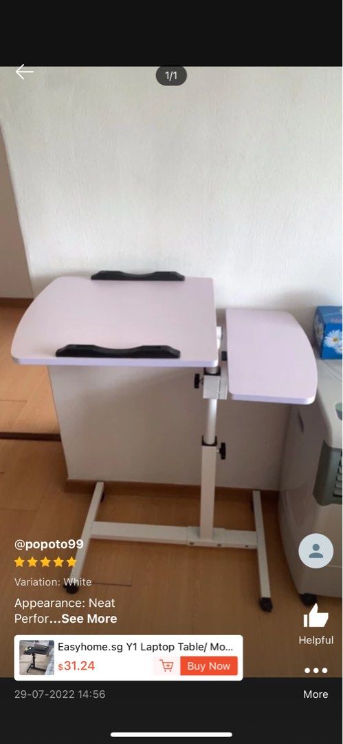 Adjustable roller table, Furniture & Home Living, Furniture, Tables ...