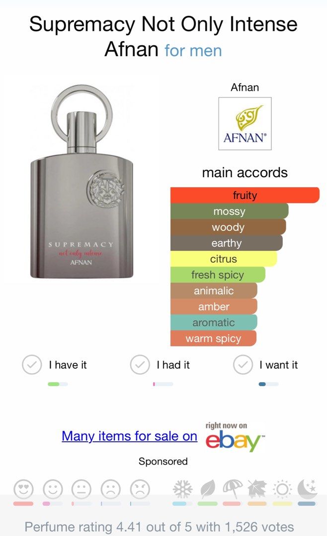 Afnan Supremacy Not Only Intense [Decant], Beauty & Personal Care ...