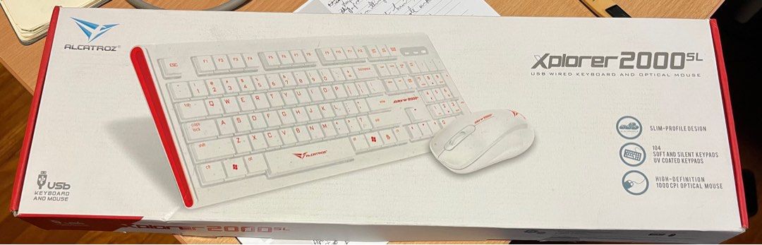 Alcatroz Xplorer 2000 SL wired keyboard & optical mouse, Computers ...