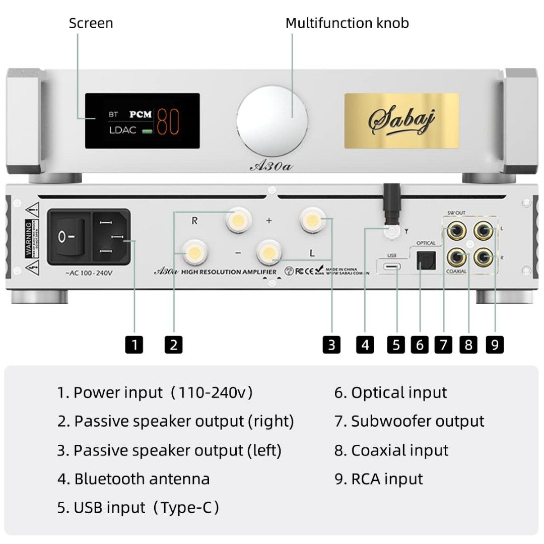 Sabaj A3a Integrated Amplifier (all in one), Audio, Soundbars, Speakers ...