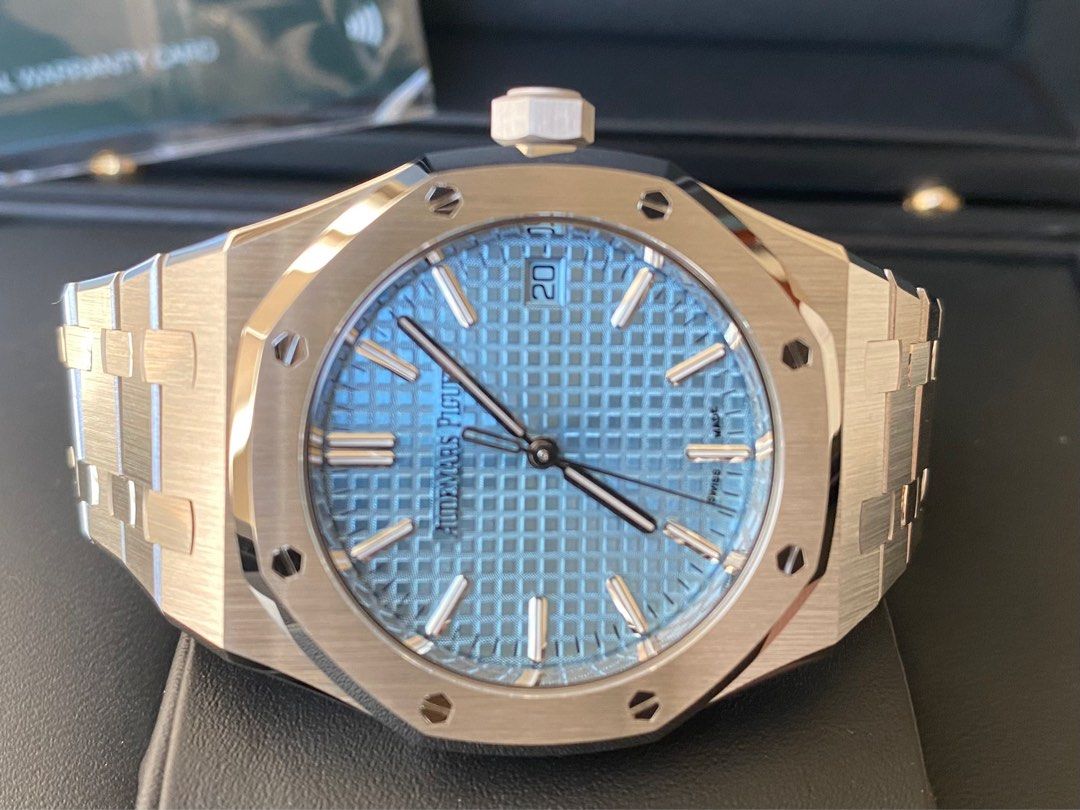 Audemars Piguet Royal Oak Ice Blue 15550ST 37mm, Luxury, Watches on ...