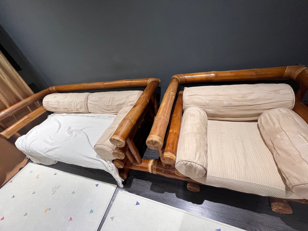 Bamboo Sofa, Furniture & Home Living, Furniture, Sofas on Carousell