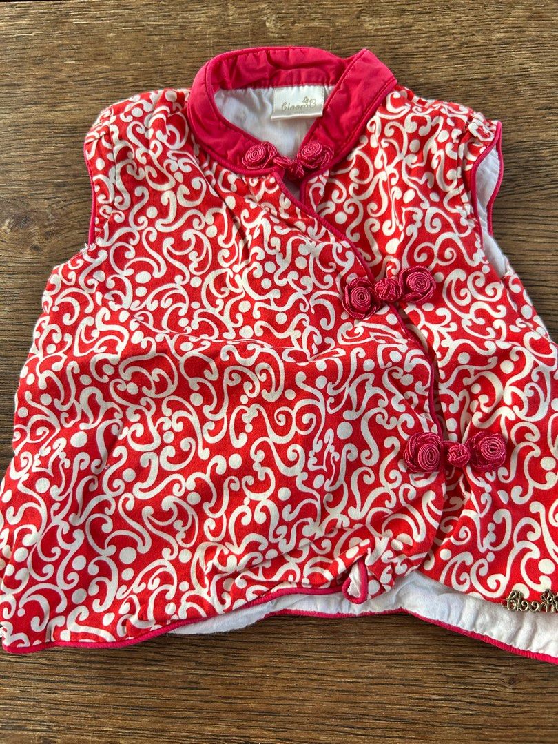 Bloom cute little baby girl lunar new year outfit, Babies & Kids ...