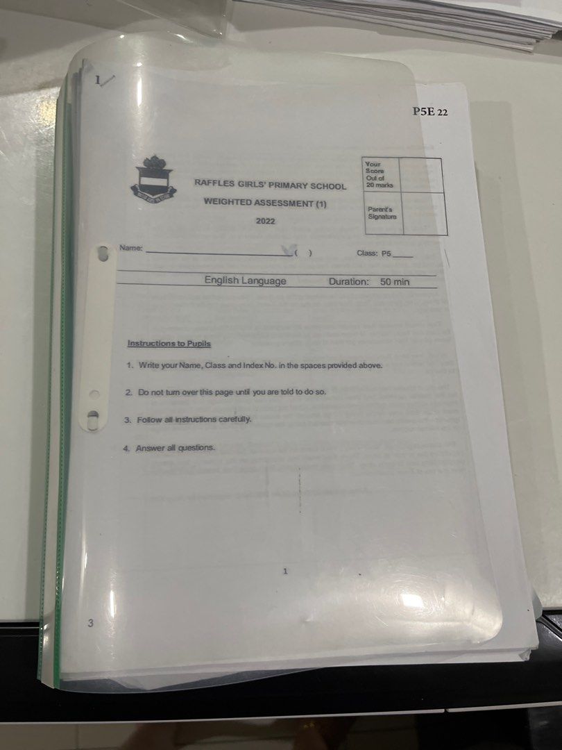 BN 2022 P5 English Past Year Exam Papers (30 sets), Hobbies & Toys ...