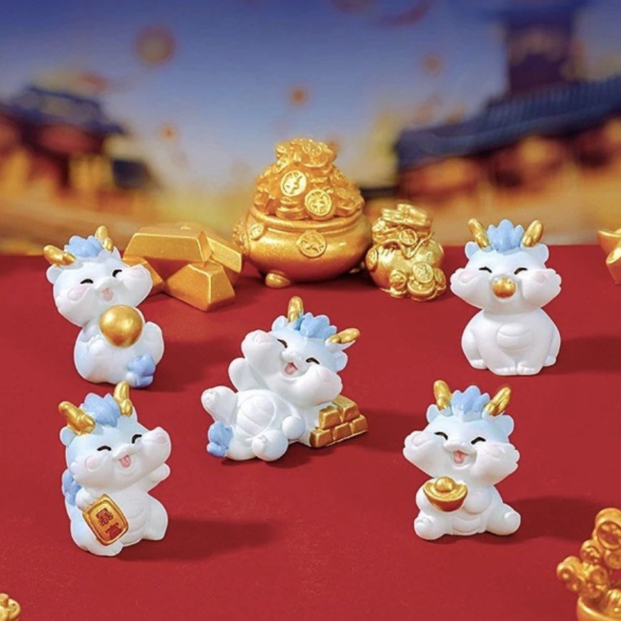 CNY Mini Dragon Figurines | Cute Dragons Ornament Figurine | Chinese ...
