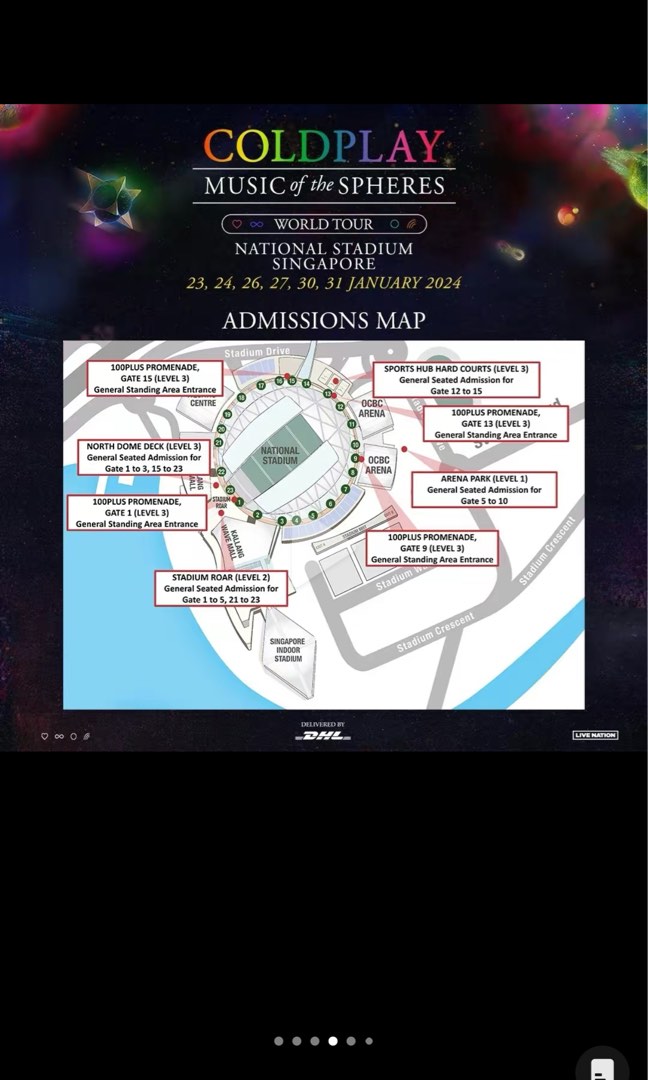 COLDPLAY CAT 5 x2 for 31st Jan, Tickets & Vouchers, Event Tickets on ...