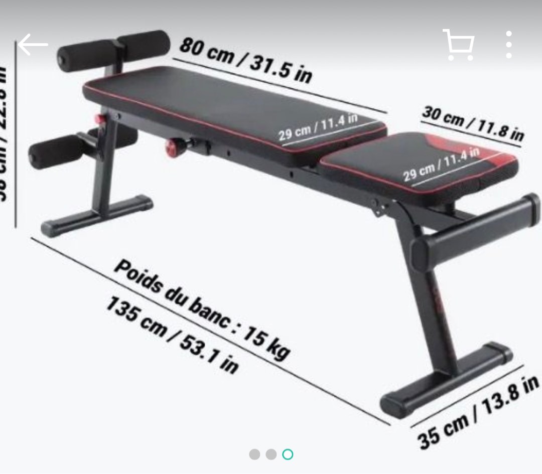 Decathlon Domyos 500 Folding Adjustable Weight Bench, Sports Equipment ...
