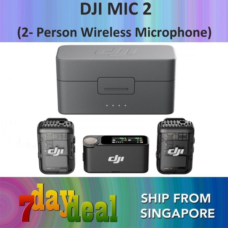 DJI MIC 2 (2 Person Compact Digital Wireless Microphone for Camera & Smartphone), Audio ...