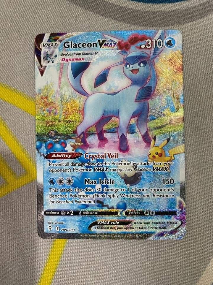 Glaceon Vmax, Hobbies & Toys, Toys & Games on Carousell