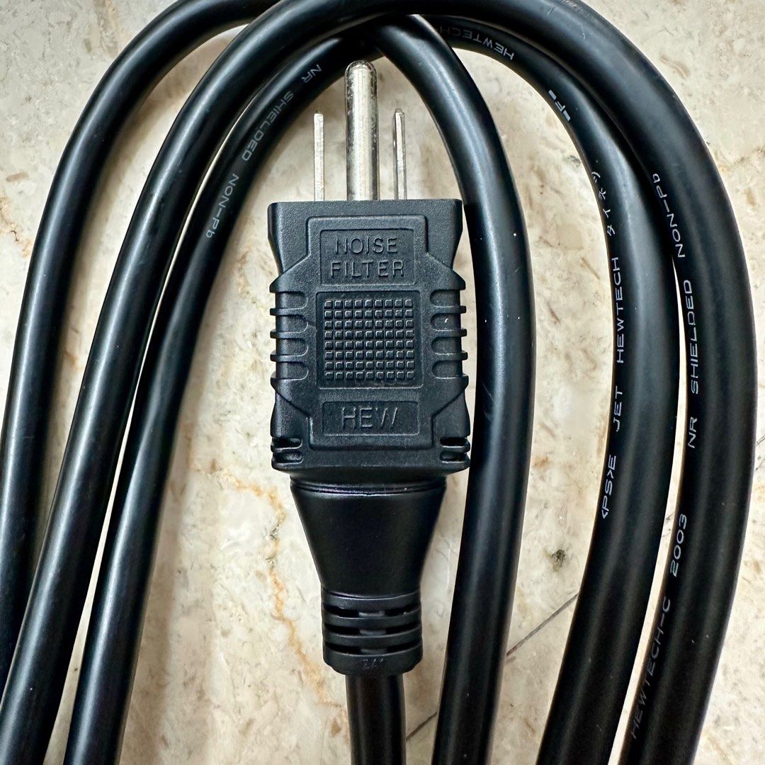 Hifi power cable with noise filter 1.8m, Audio, Other Audio Equipment ...