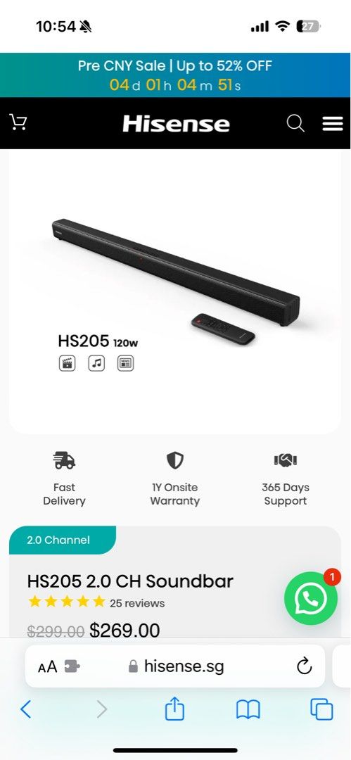 Hisense HS205 soundbar, Audio, Soundbars, Speakers & Amplifiers on ...