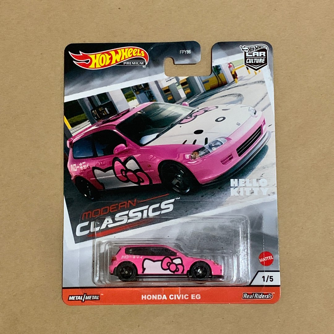Hot Wheels Premium Hello Kitty Honda Civic EG, Hobbies & Toys, Toys ...