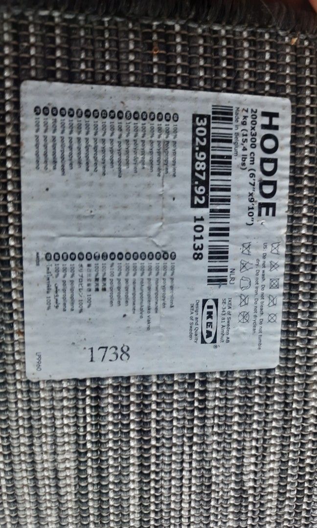 Ikea Hodde Rug 200cm x 300cm, Furniture & Home Living, Home Decor ...