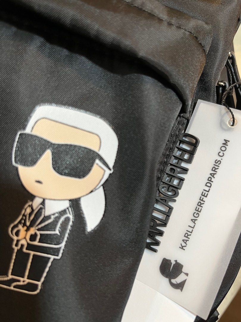 Karl Lagerfeld K/Ikonic 2.0 Logo Patch Backpack, Women's Fashion, Bags ...