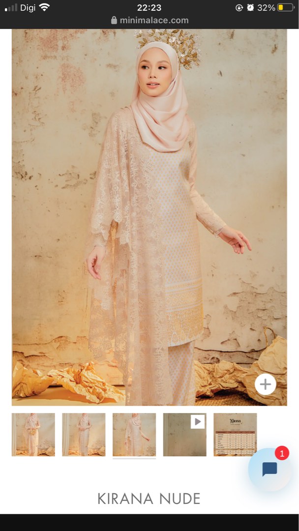 Kirana in nude, Women's Fashion, Muslimah Fashion, Baju Kurung & sets on Carousell