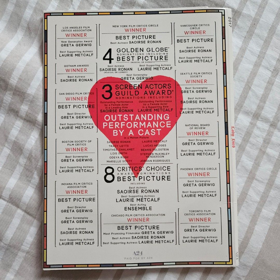 Lady Bird RARE FYC DVD Screener | A24, Hobbies & Toys, Music & Media ...