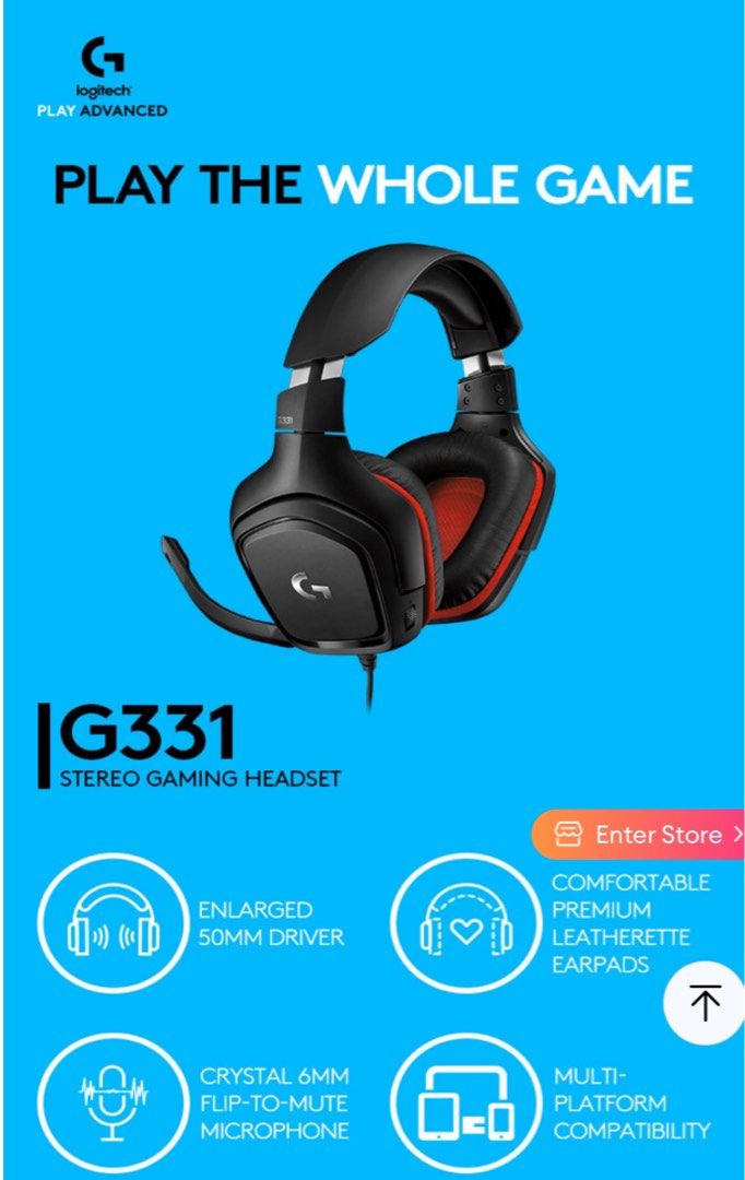 Logitech G331 Wired Gaming Headset, Audio, Headphones & Headsets on Carousell