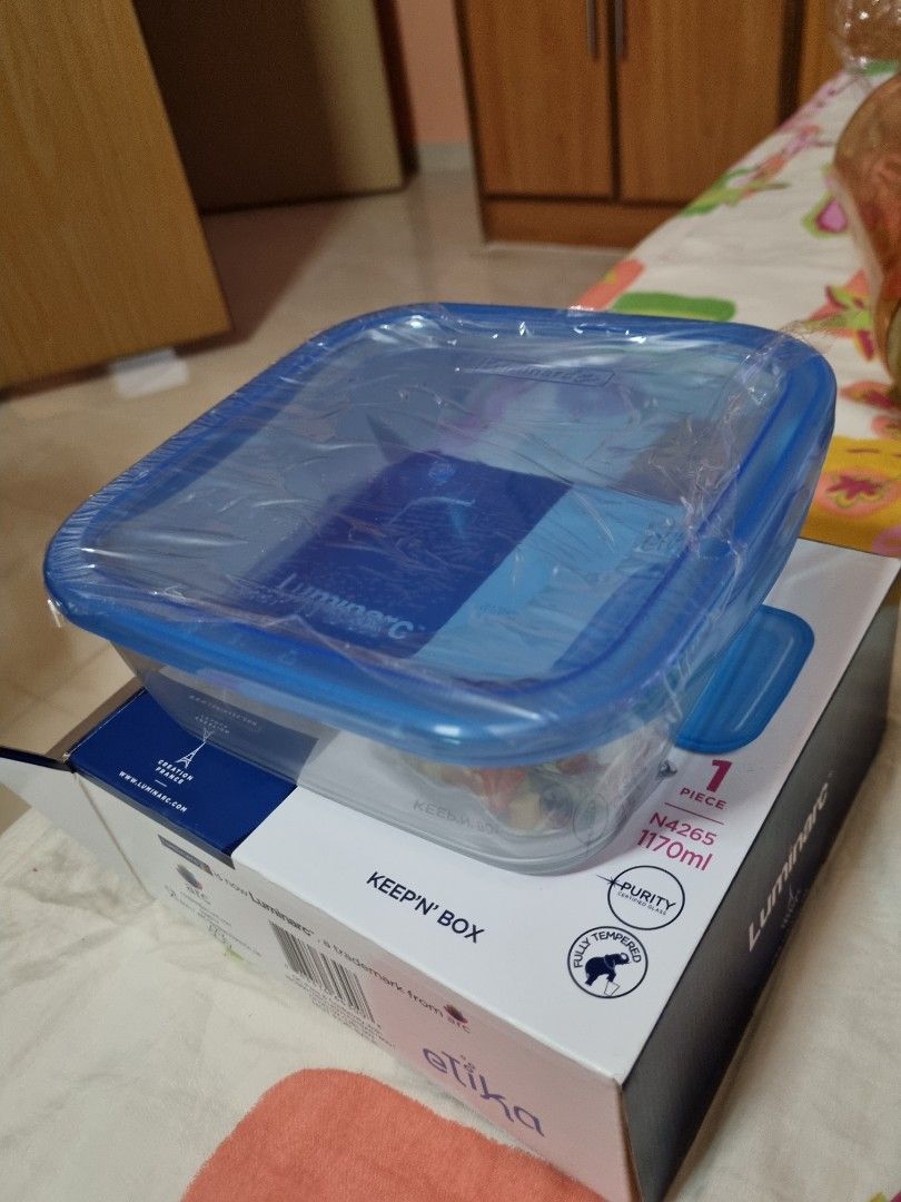Luminarc Glass Tupperware Container, Furniture & Home Living ...
