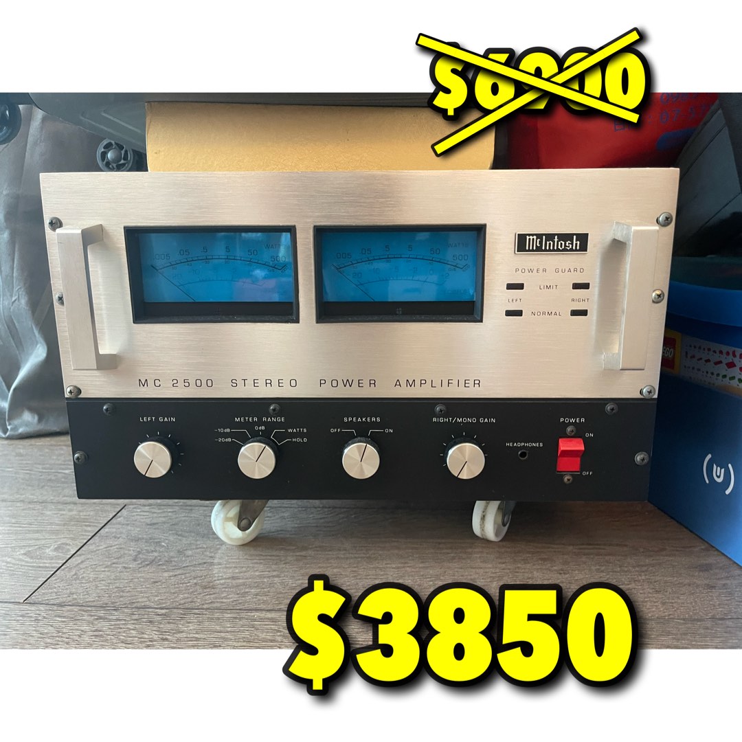 Mcintosh MC2500 Autoformer Power Amplifier•500w X 2Channel, Audio ...