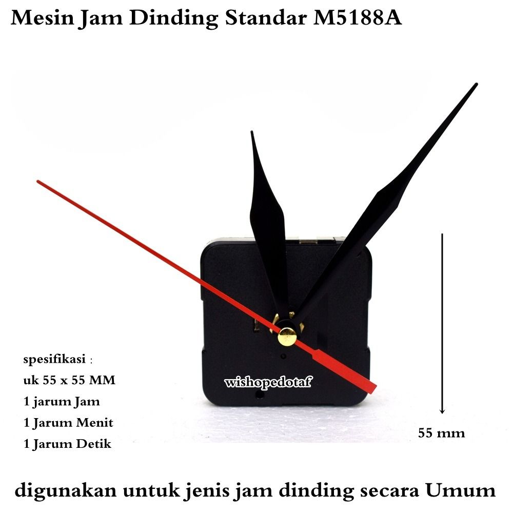 Mesin Analog jam Standar Murah lengkap Dengan jarum Jam dan mur/baut ...