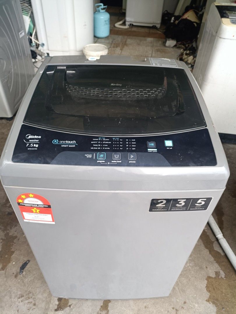 Midea fully automatic washing machine 7.5kg., TV & Home Appliances ...
