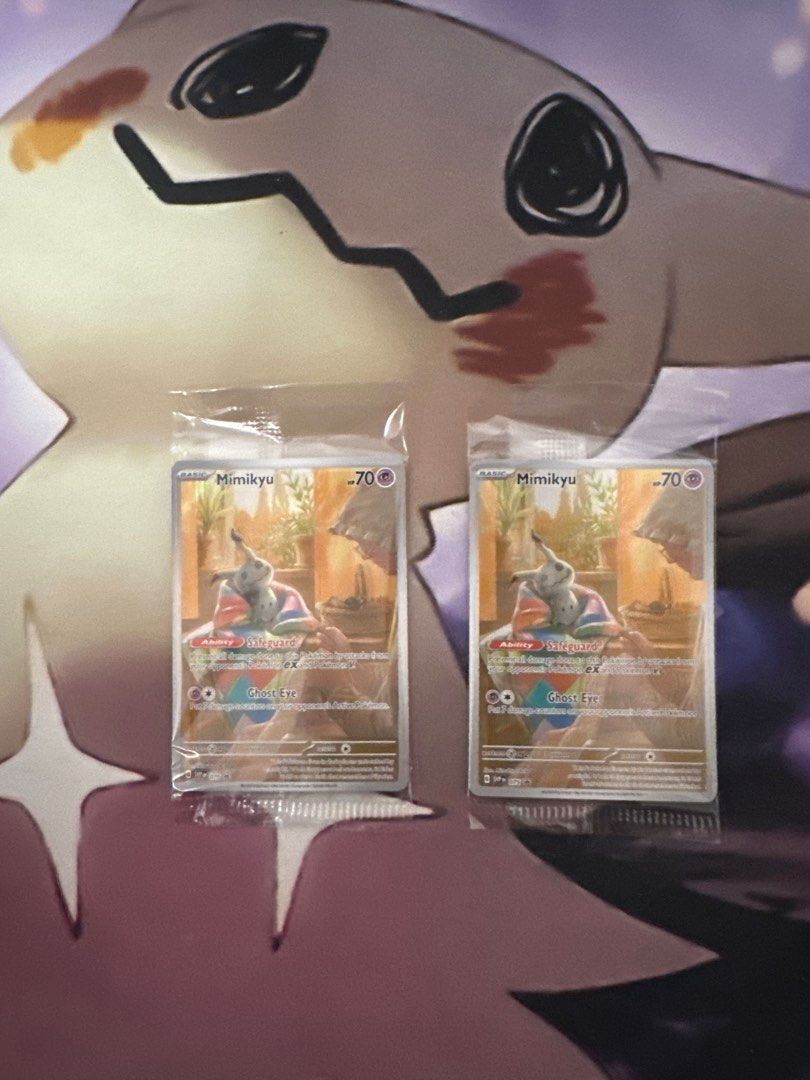 Mimikyu sleeves / code card / promo card, Hobbies & Toys, Toys & Games ...