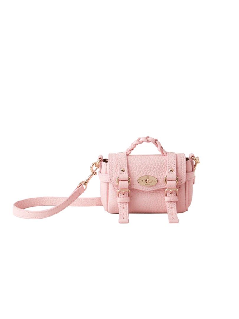 Mulberry Micro Alexa Top Handle Heavy Grain (Powder Rose), Luxury, Bags ...