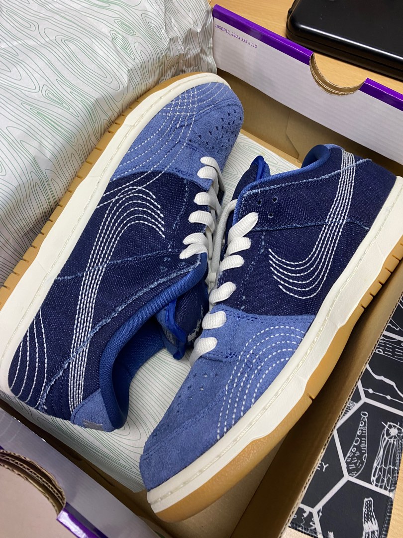 Nike Sb Dunk Low Sashiko, Men's Fashion, Footwear, Sneakers on Carousell