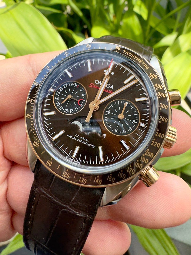Omega Speedmaster Moonphase 18K Choco Sedna Gold, Luxury, Watches on ...
