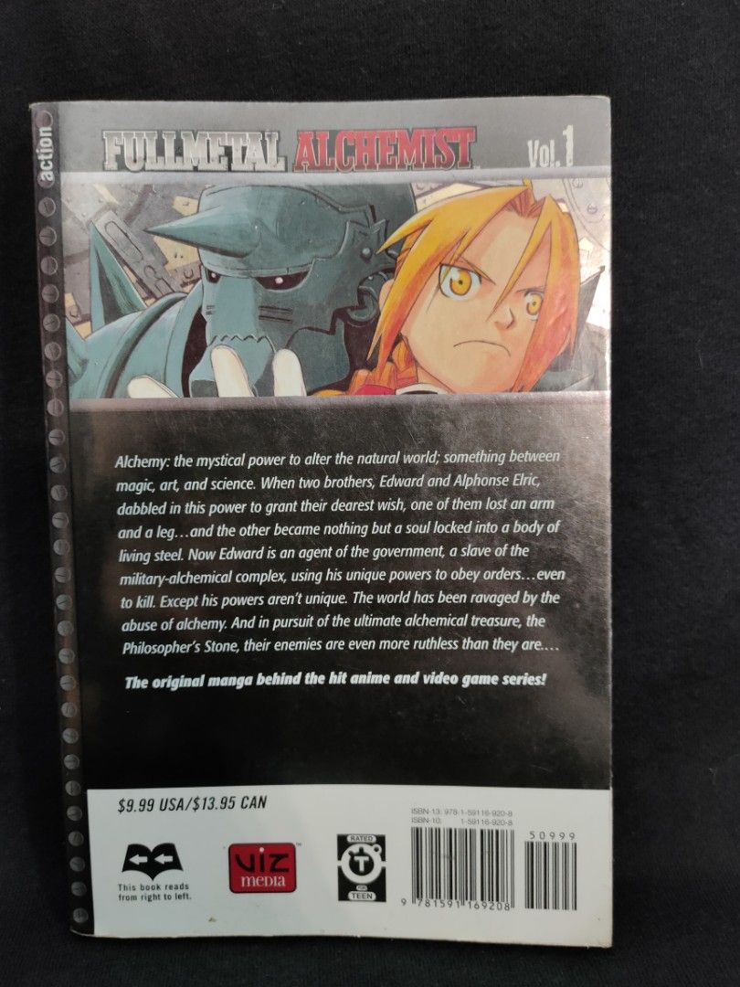 (Original) Fullmetal Alchemist Volume 1 by Hiromu Arakawa, Hobbies ...