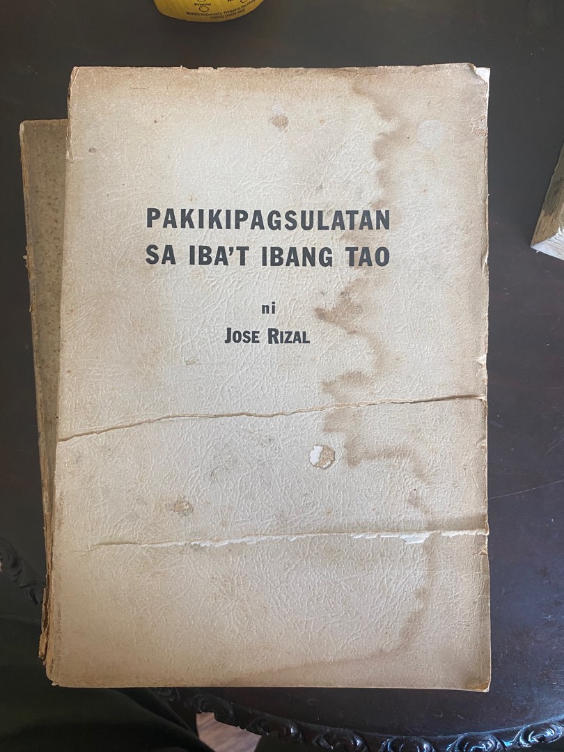 PAKIKIPAGSULATAN SA IBA’T IBANG TAO ni JOSE RIZAL - Vintage Antique ...