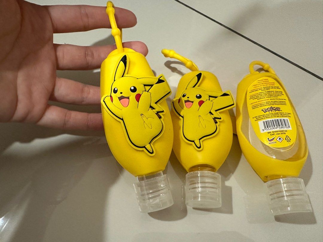 Pikachu sanitiser holder, Health & Nutrition, Medical Supplies & Tools on Carousell