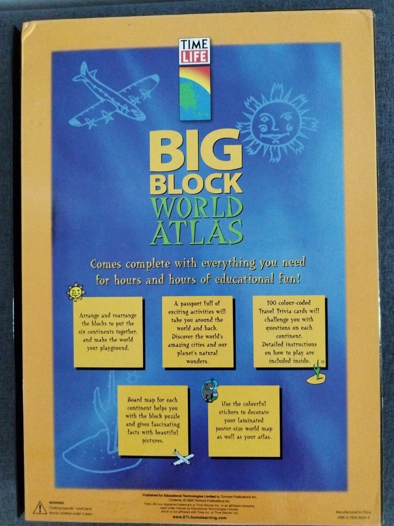 Preloved TIME LIFE big block body world atlas, Hobbies & Toys, Books ...