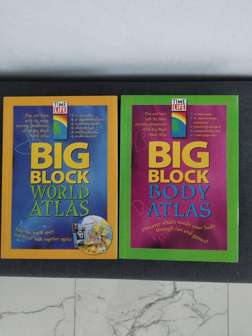 Preloved TIME LIFE big block body world atlas, Hobbies & Toys, Books ...