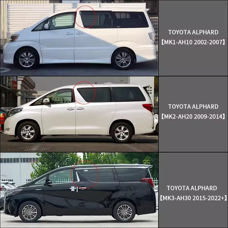 PreOrder Toyota Alphard Vellfire Translucent Window Visor AH10 AH20 ...
