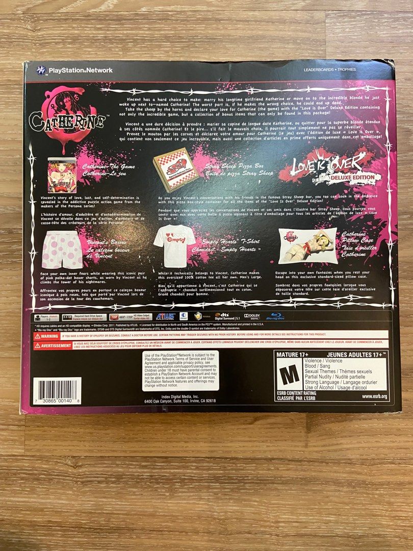 [RARE][LIKE NEW] PS3 Catherine Love is Over Collector Edition, Video ...