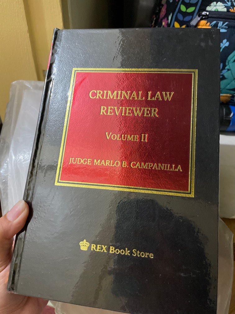 REX (Campanilla) Criminal Law Reviewer Volume II (2019 Edition) cloth ...
