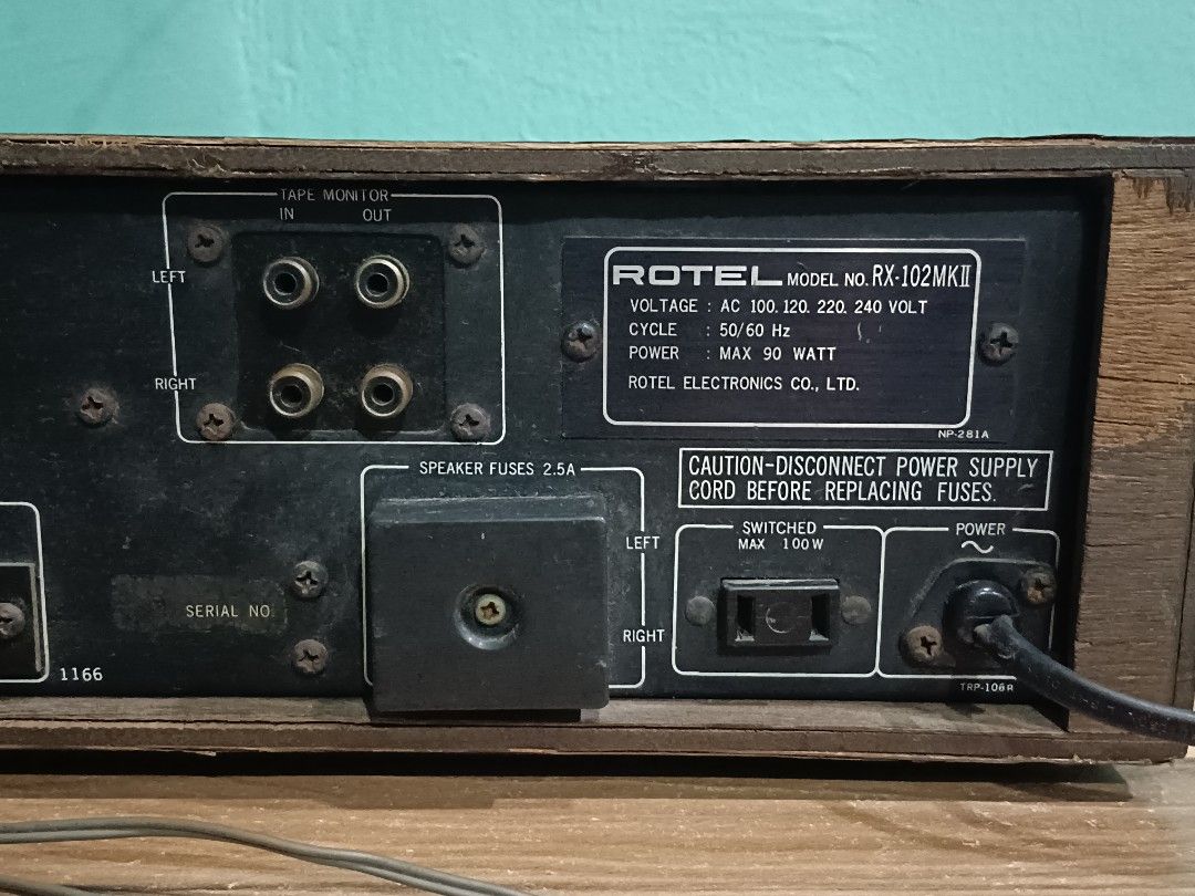 Rotel RX-102MKII ( AM/FM Stereo Receiver ), Audio, Soundbars, Speakers ...