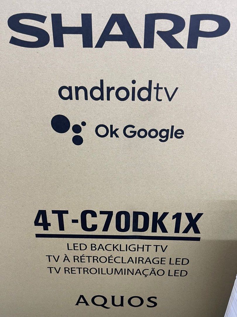 SHARP 70 ANDROID UHD 4K 4T C70DK1X HDMI 2.1 (NEW 2 YEARS WARRANTY ), TV ...